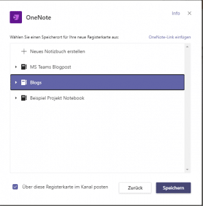 Dateiablage Microsoft Teams, OneNote, SharePoint und OneDrive
