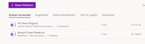 Dateiablage Microsoft Teams, OneNote, SharePoint und OneDrive